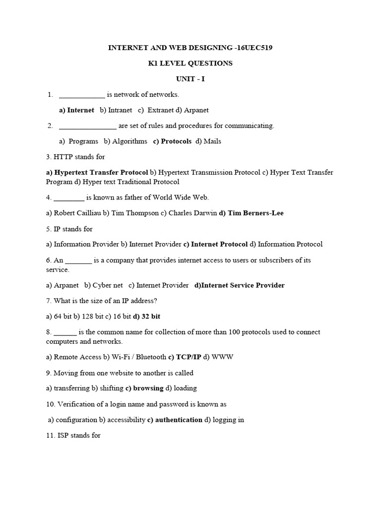 Mcq | PDF | Html Element | World Wide Web