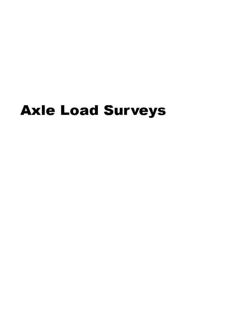 Botswana Guideline 4 Axle Load Surveys 2000 1 | PDF