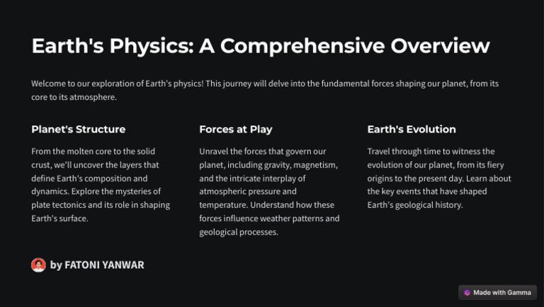 Earth's Physics and Forces Guide | PDF