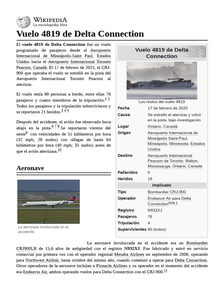 Vuelo 4819 de Delta Connection | PDF | Accidentes e incidentes de ...