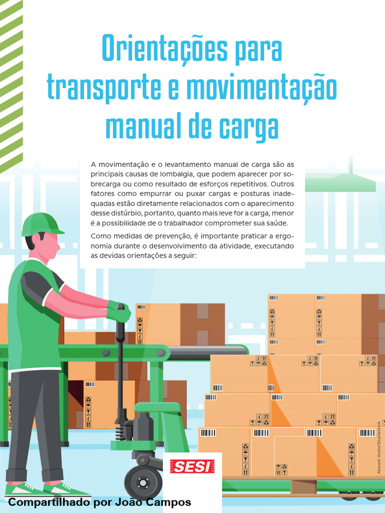 orientações_manuseio_transporte_de_cargas | PDF | Joelho | Transporte