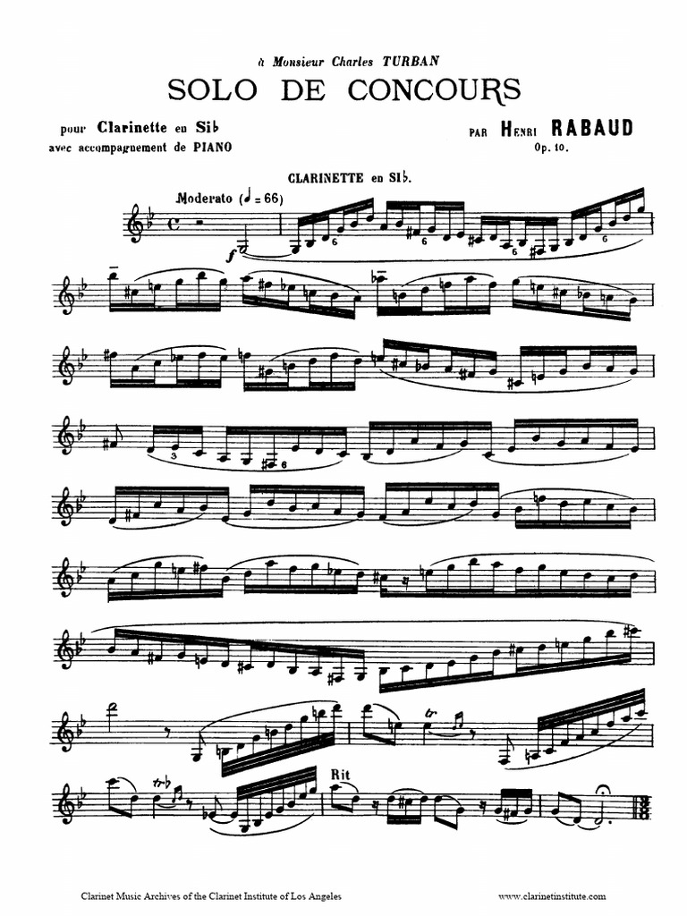 Rabaud - Solo de Concours | PDF