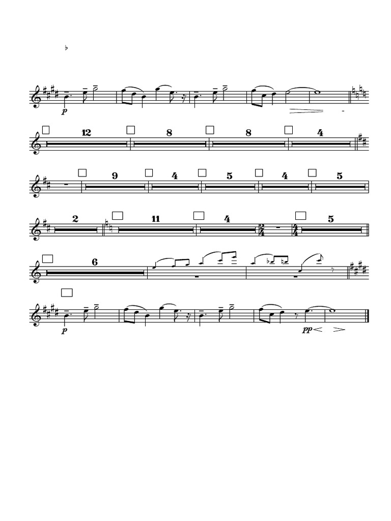 Bb Cornet Sheet Music: Kijé Suite | PDF | Tempo | Musical Forms