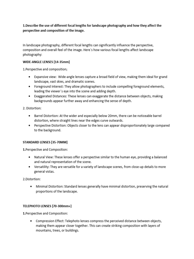 Photography Assignment | PDF | Shutter Speed | Camera Lens