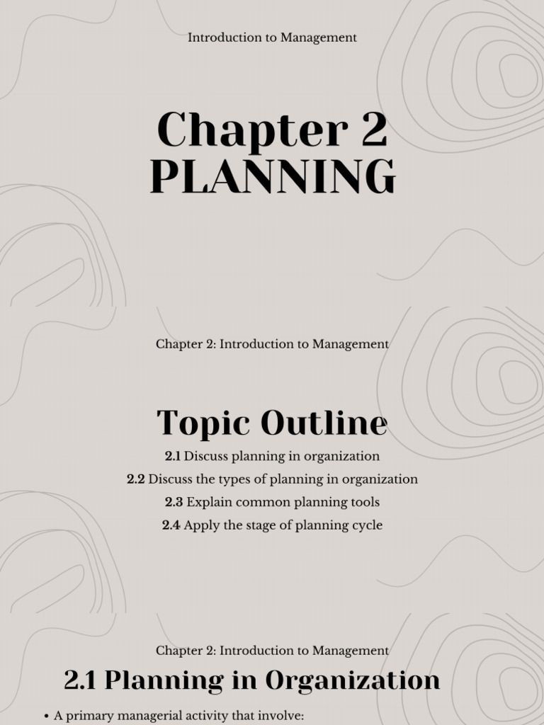 Chapter 2 Planning | PDF
