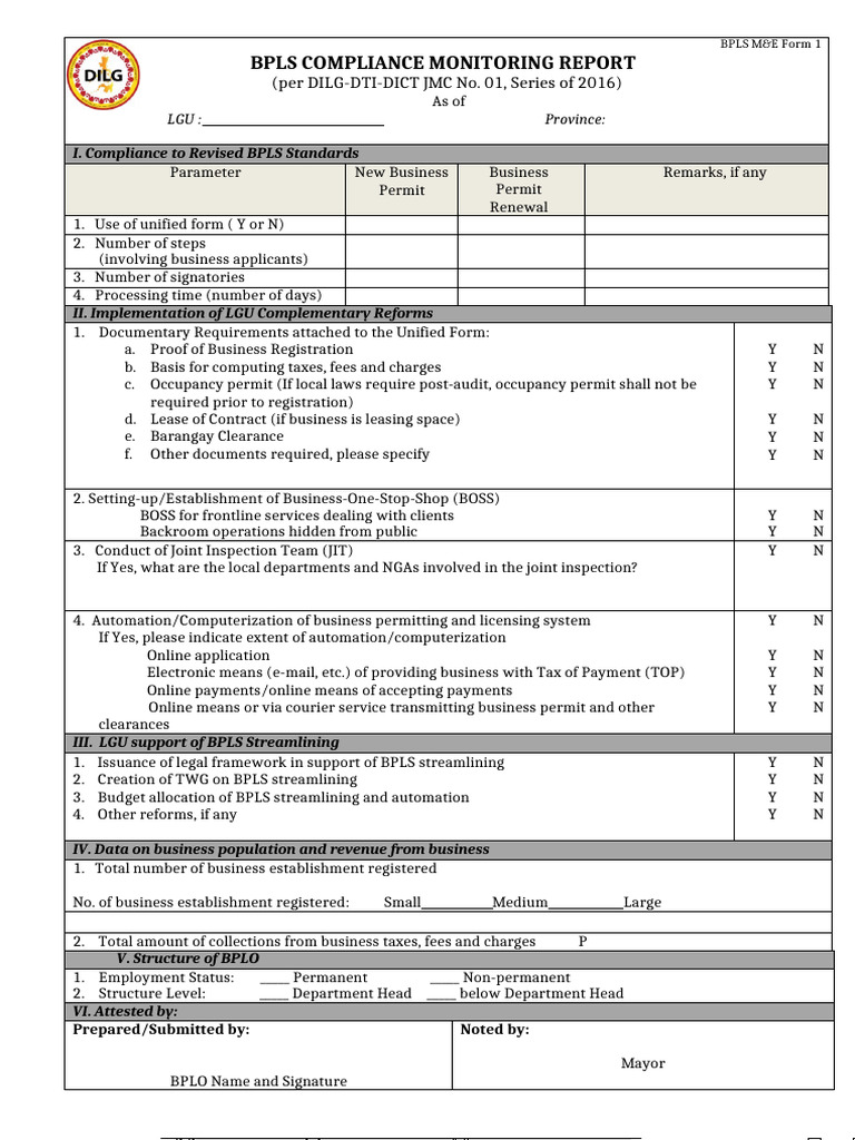 BPCO-BPLS-1 Template or Form | PDF