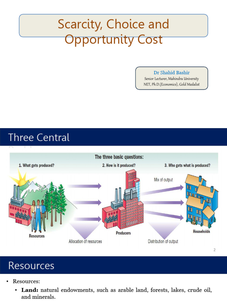 Scarcity, Choice and Opportunity Cost | PDF | Free Market | Market ...