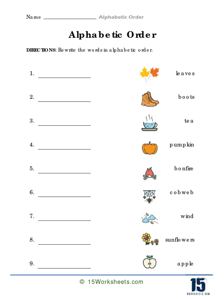 ACTIVITY ALPHABETICAL ORDER | PDF