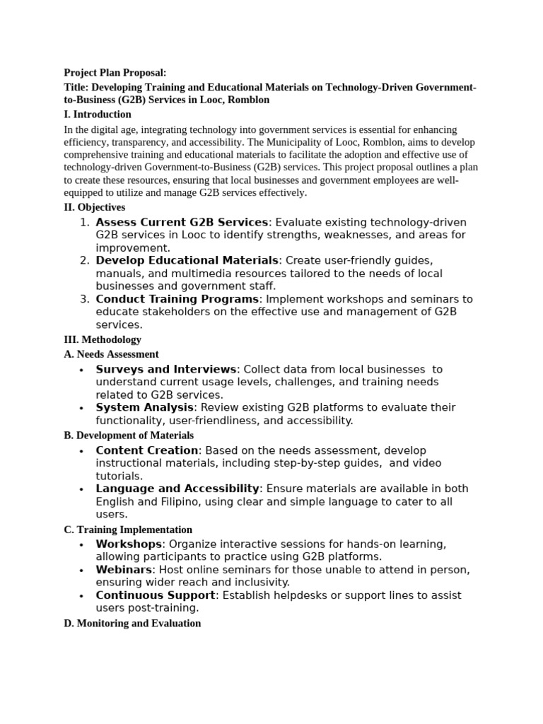 Project Plan Proposal | PDF | Usability | Accessibility