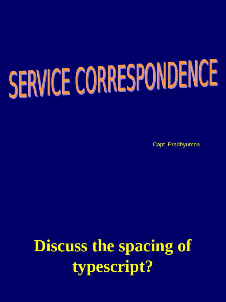 Service Correspondences | PDF