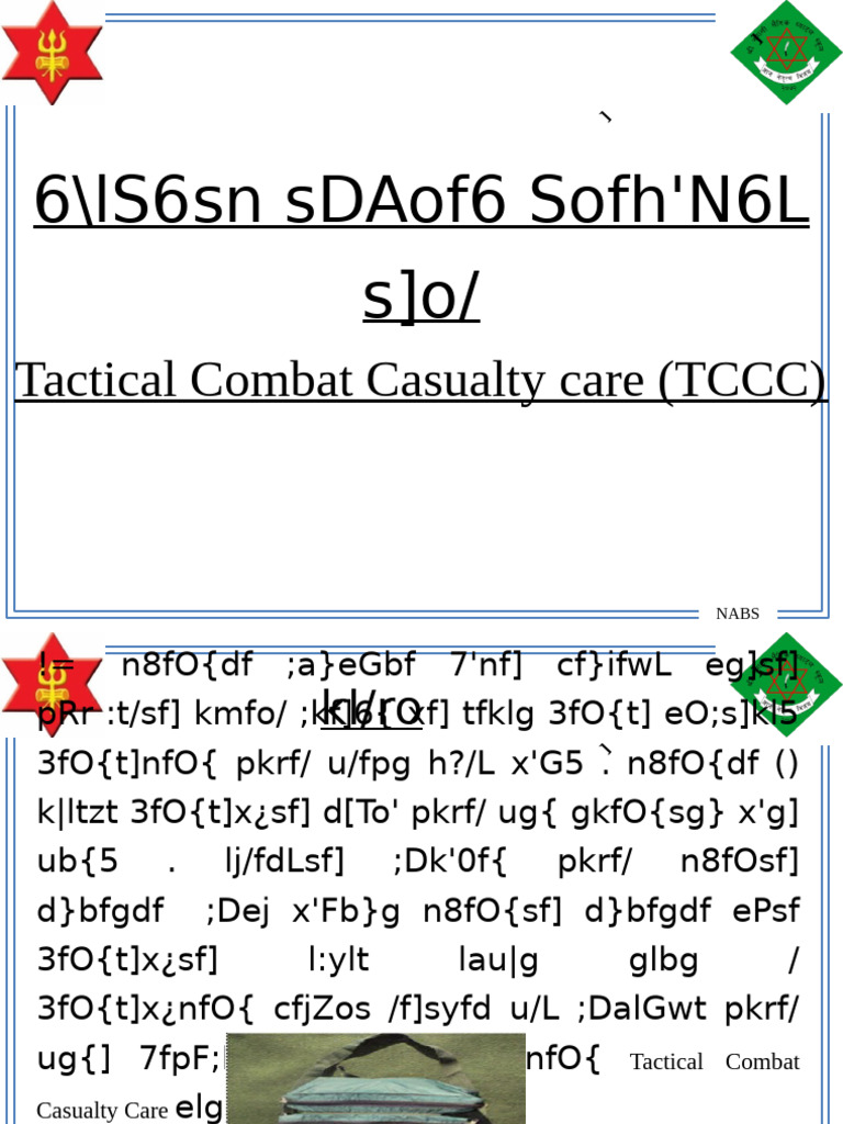 TCCC | PDF | Military | Emergency Medical Services