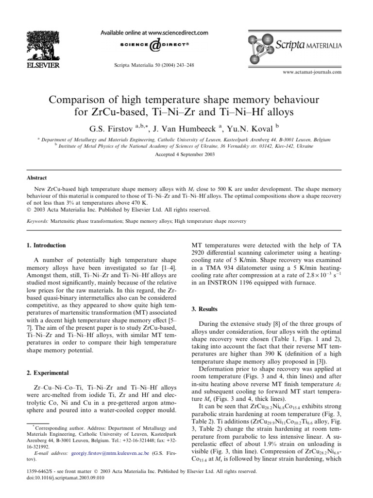 2004-Comparison of High Temperature Shape Memory Behaviour For ZrCu-based, Ti-Ni-Zr and Ti-Ni-Hf ...