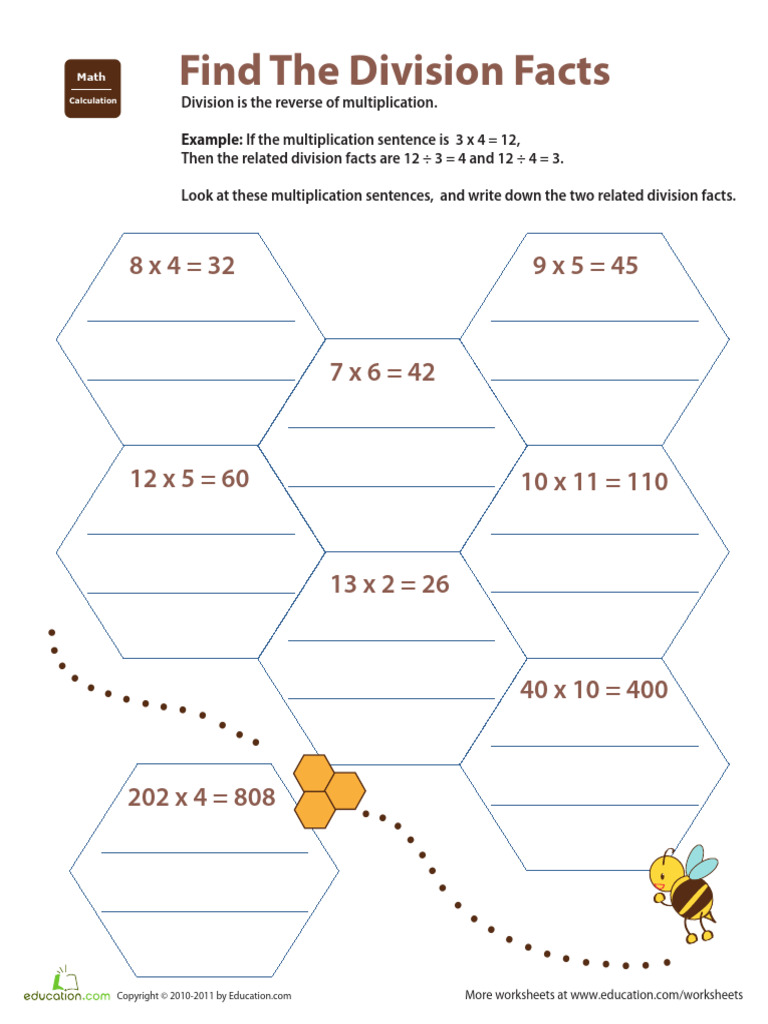 Related Facts Find Division Facts | PDF