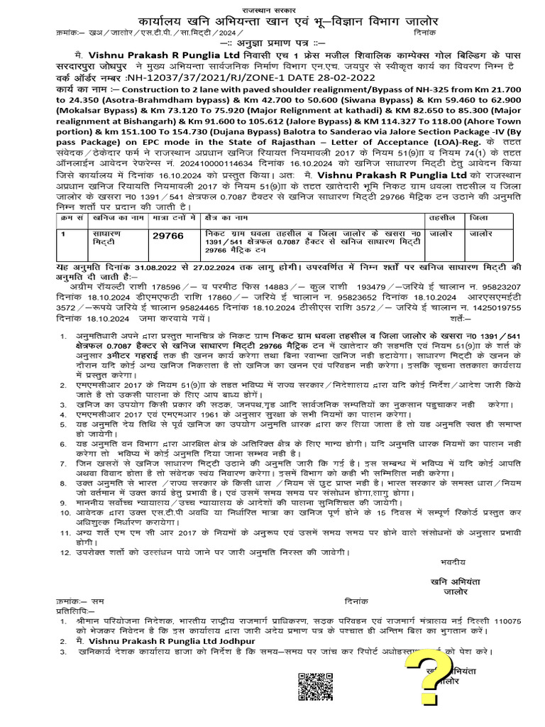 Rajasthan Soil Royalty | PDF