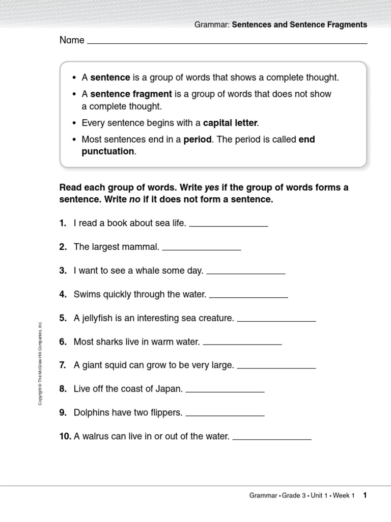 Wonders Grammar Reproducibles Grade 3 - 9 | PDF