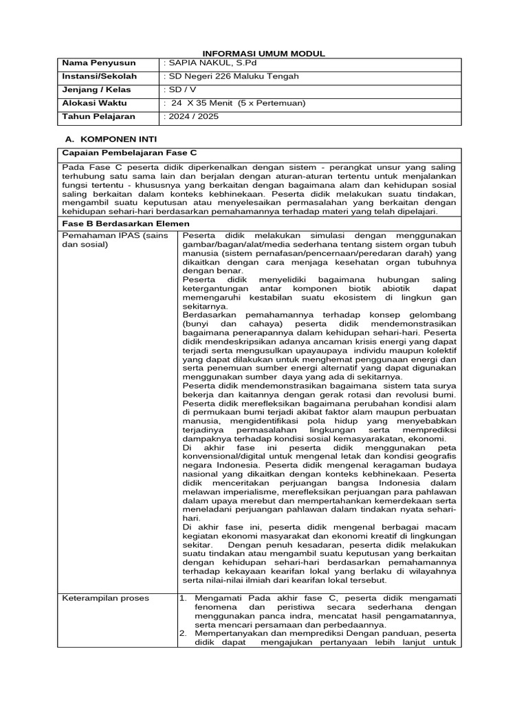 Bab 6 - Ma Ipas Kls 5 | PDF
