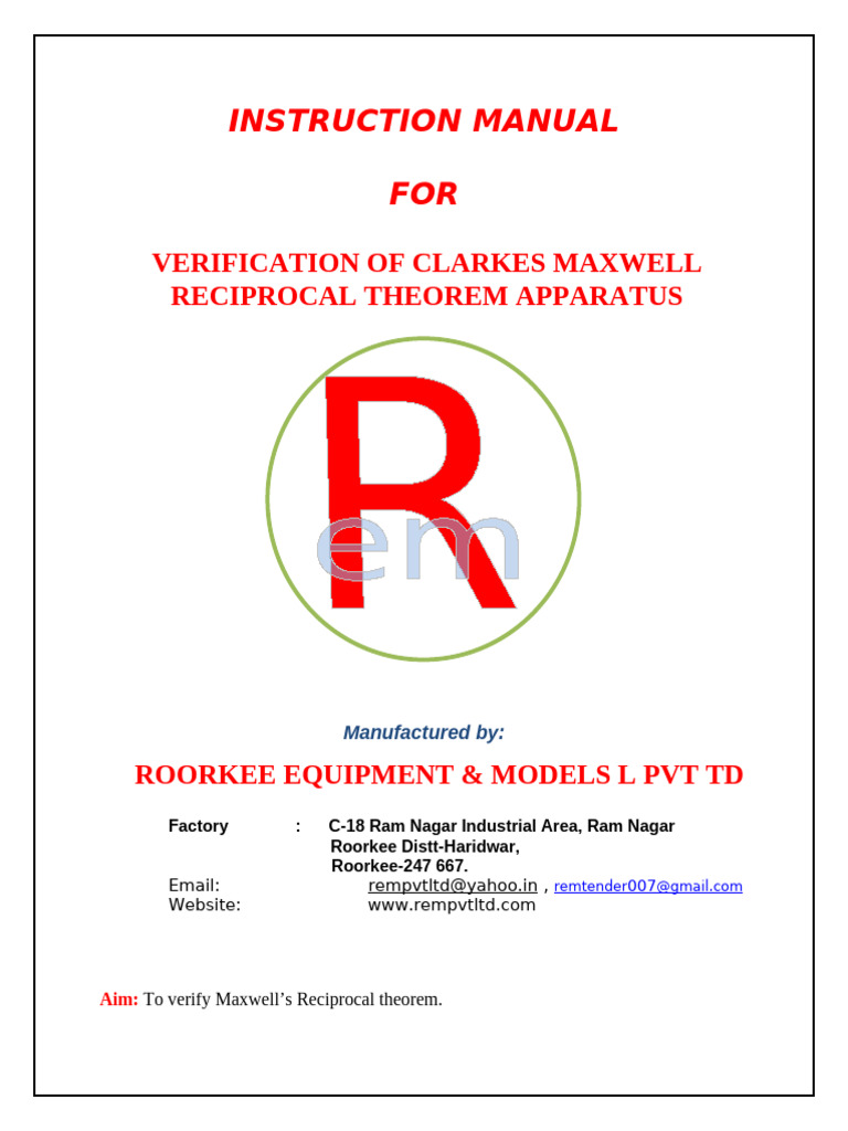 Clarke Maxwell Reciprocal Theorem | PDF | Beam (Structure) | Mechanics