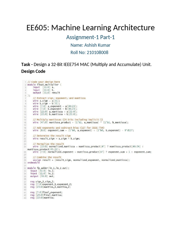Ashish Kumar Design Code | PDF | Digital Electronics | Computer Architecture