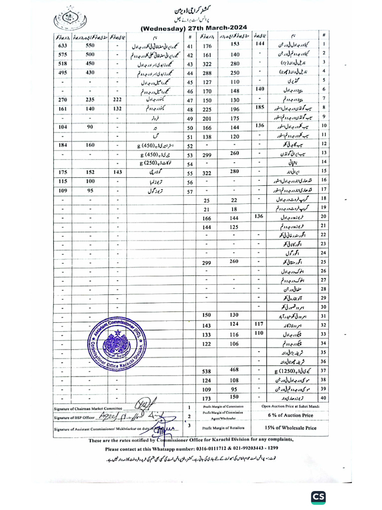 Fruit Price List 27-03-2024. | PDF