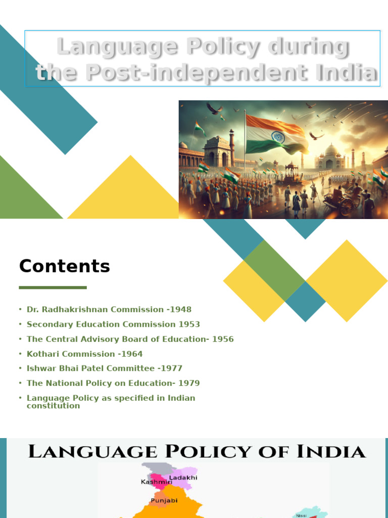 Language Policy in Post-Independence India | PDF | Linguistics ...