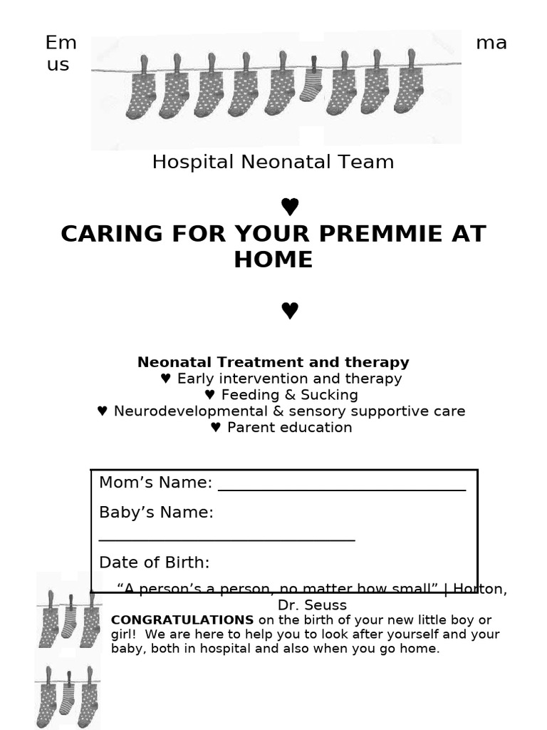 Premmie Home Pamphlet Final Edit | PDF | Breast Milk | Breastfeeding