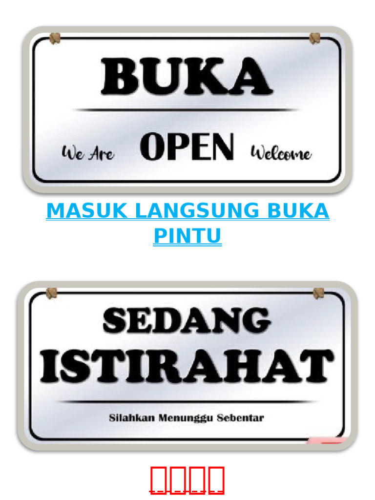 Masuk Langsung Buka Pintu | PDF