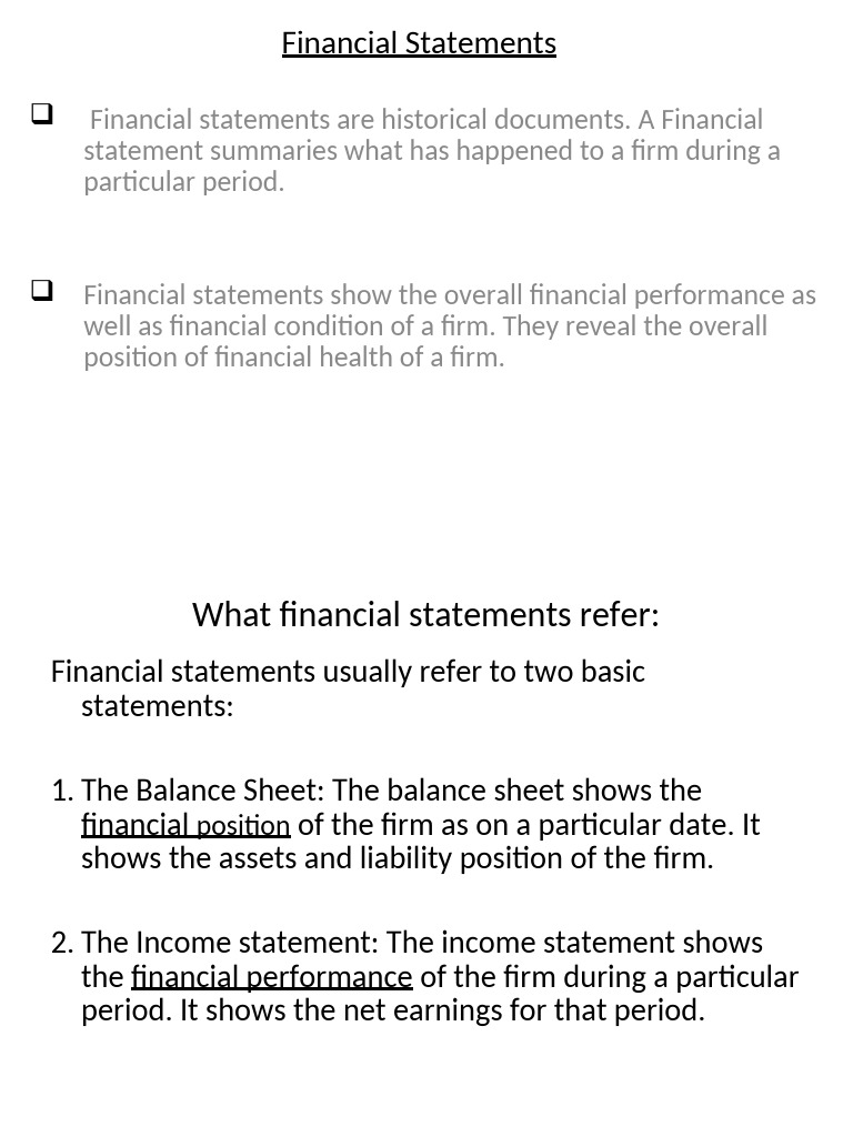 Financial Statements of Statistics | PDF | Balance Sheet | Retained ...