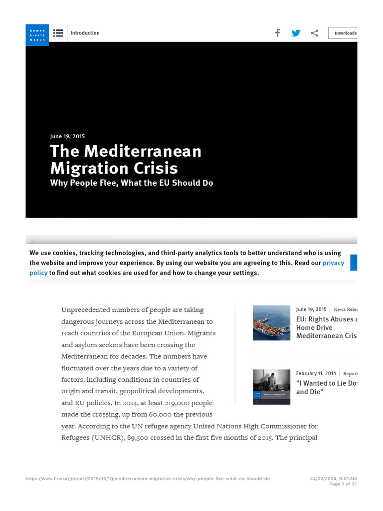 Mediterranean Migration Crisis Explained | PDF | Human Migration | Al ...