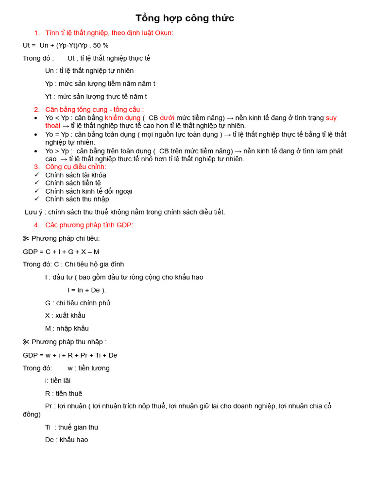 T NG H P Công TH C KTVM | PDF