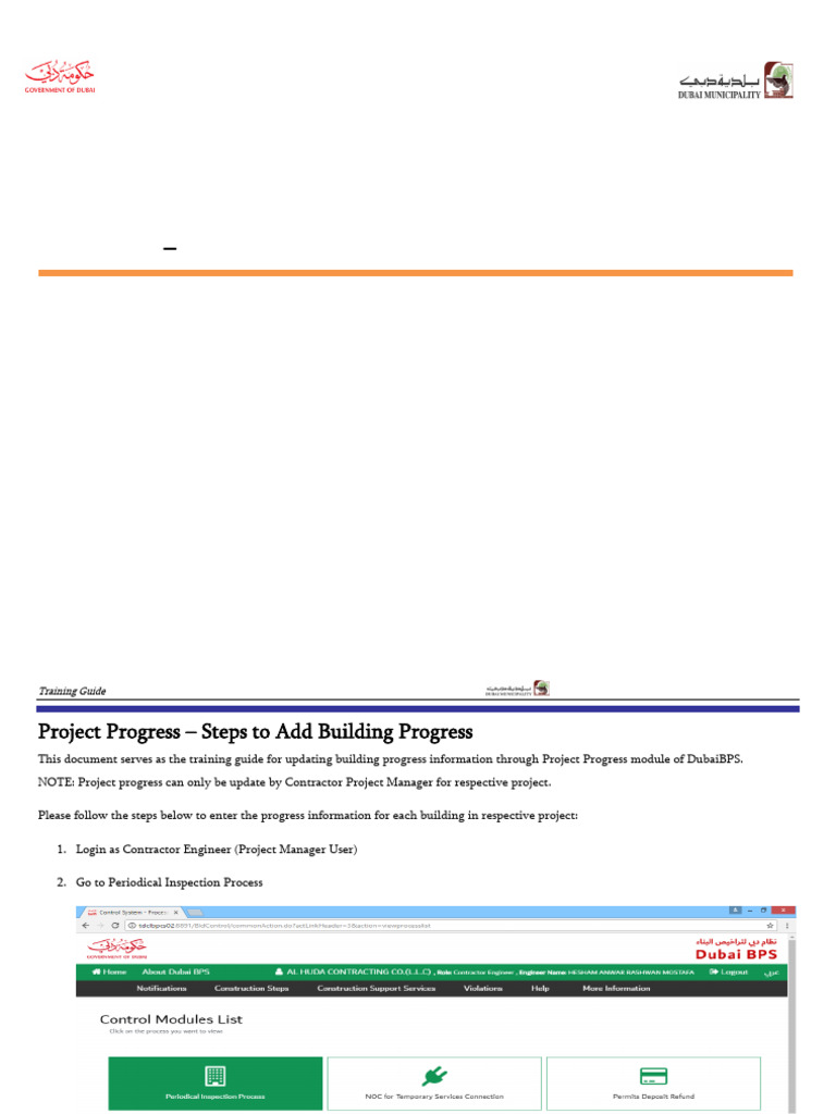 User Guideline - Project Progress Report | PDF