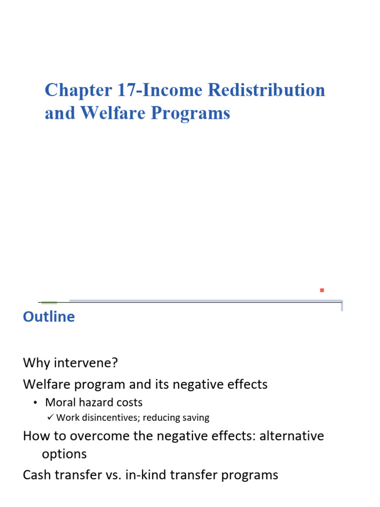 Income Redistribution & Welfare Programs | PDF | Redistribution Of ...