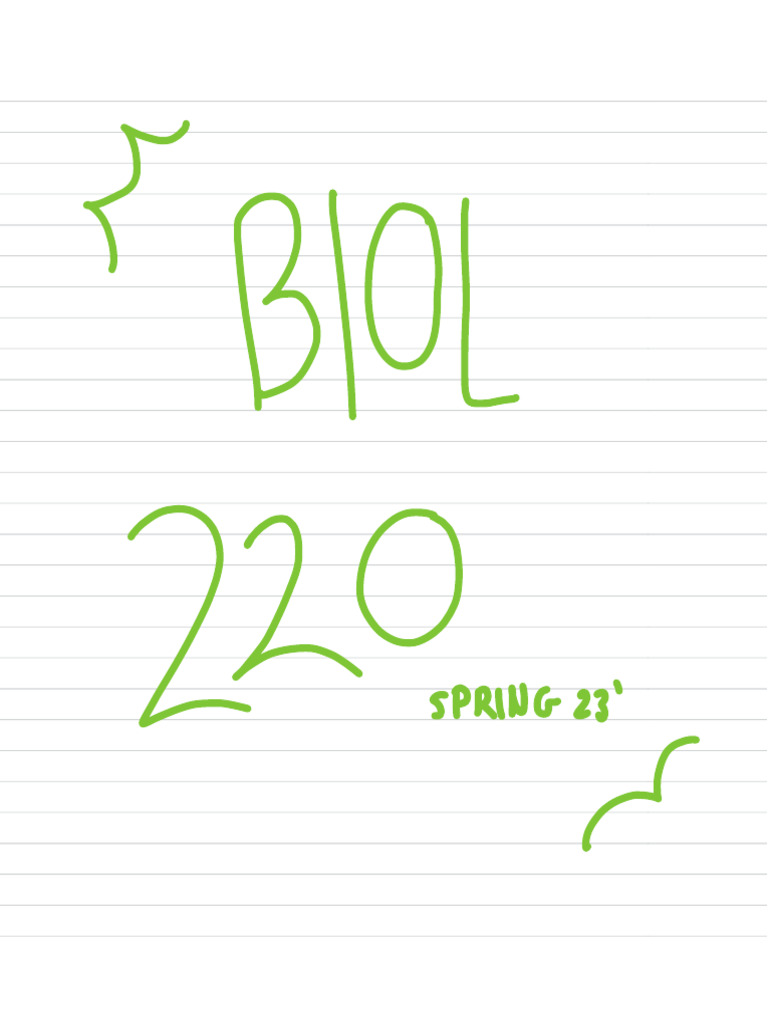 Biol 220 | PDF