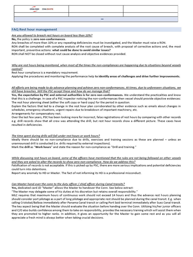 Appendix 2 - FAQ (Rest Hour Management) | PDF