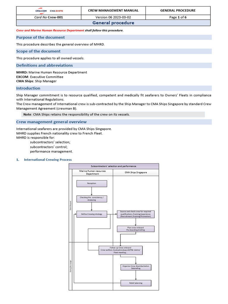 Crew-001 General Overview | PDF | Audit | Recruitment
