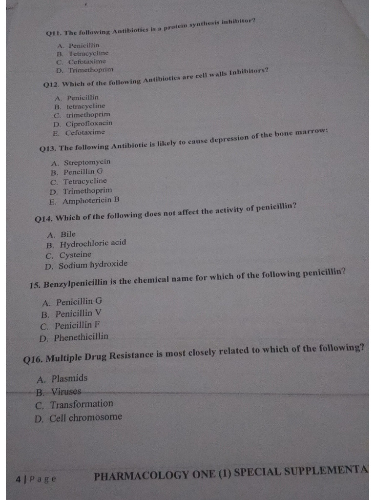 pharmacology quiz?? | PDF