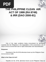 RA 8749 The Philippines Clean Air Act of 1999 | PDF | Particulates ...