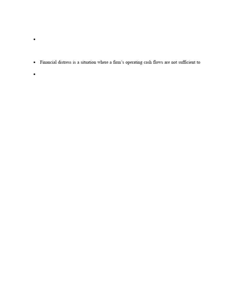 Understanding Financial Distress Indicators | PDF | Equity (Finance ...