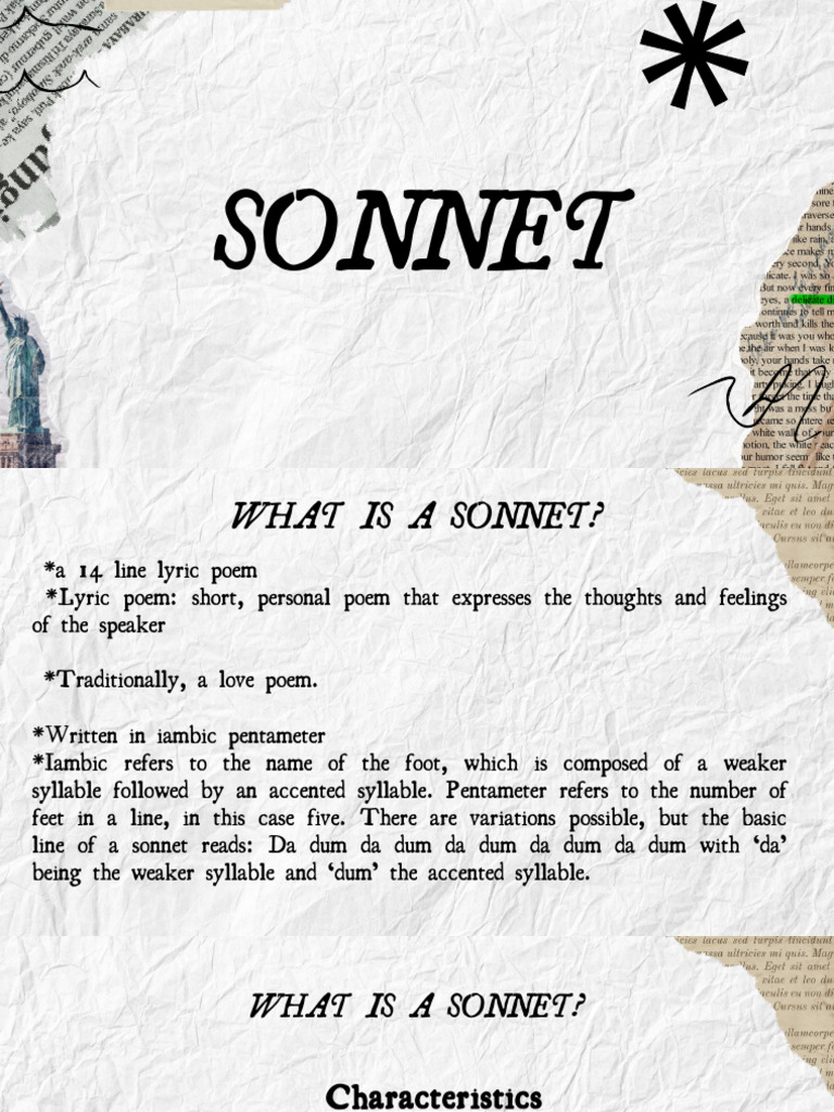 Sonnet | PDF | Sonnets | Poetry