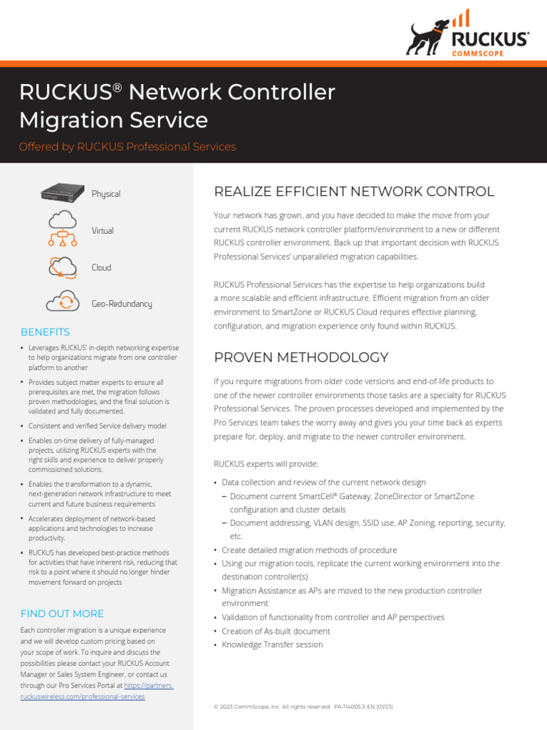 Ruckus Network Controller Migration Service | PDF | Computer Network ...
