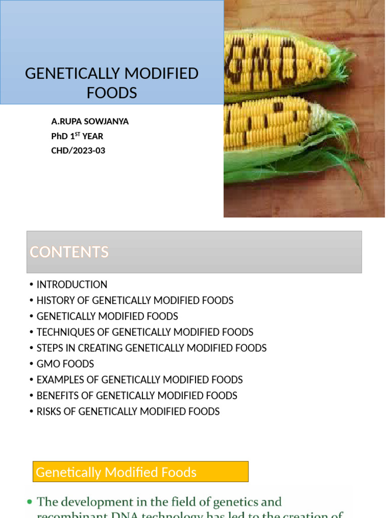 GMF, Functional, Organic Foods | PDF