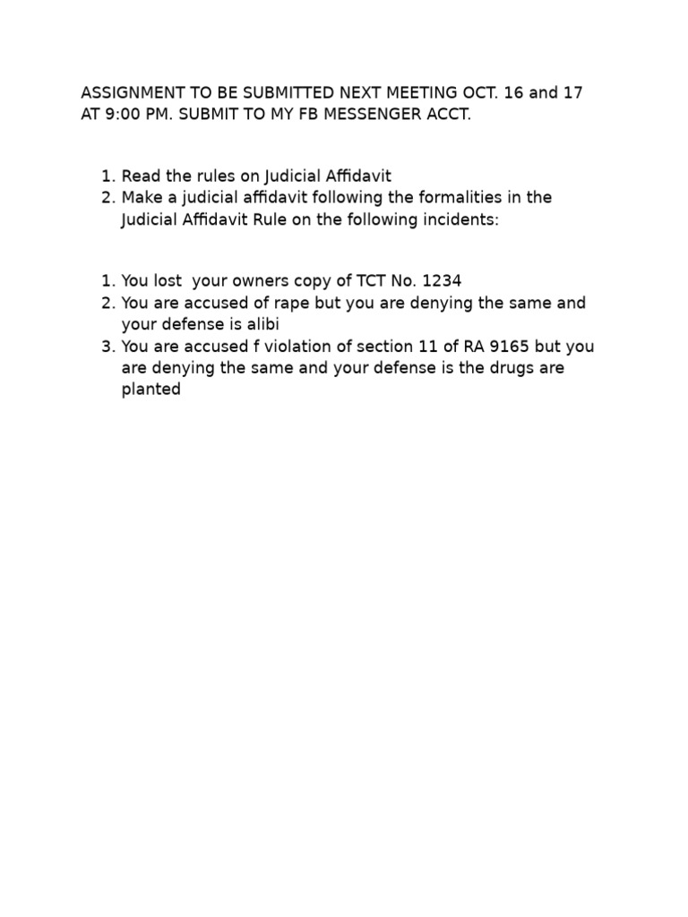 Judicial Affidavit | PDF