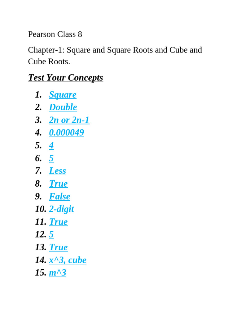 Pearson Class 8 | PDF
