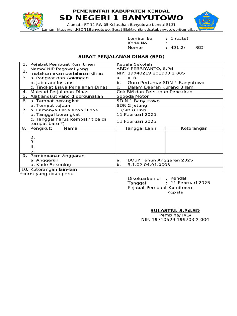 Format SPPD 2025 | PDF