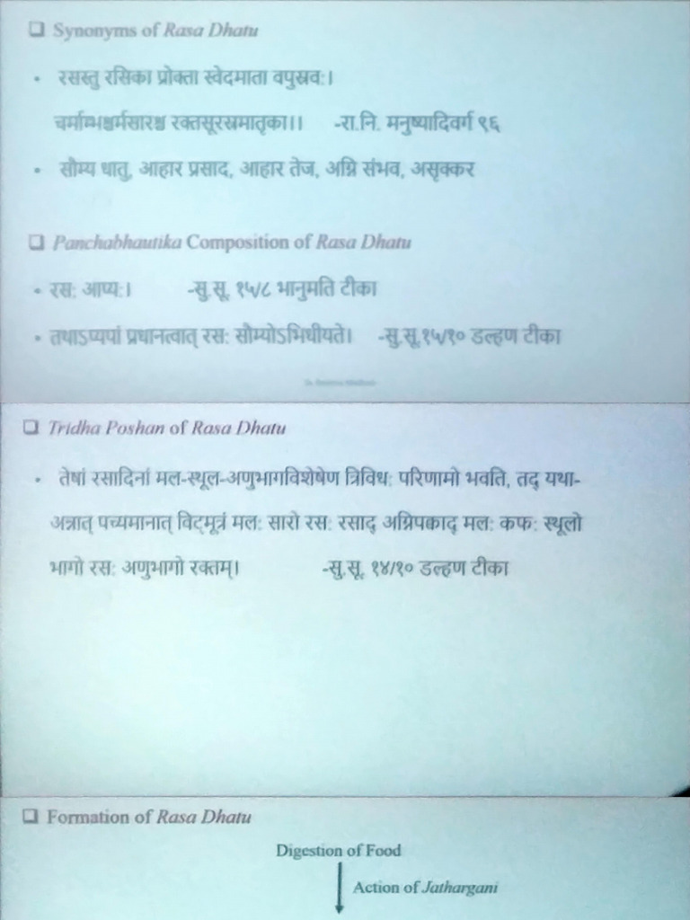 Rasa Dhatu | PDF