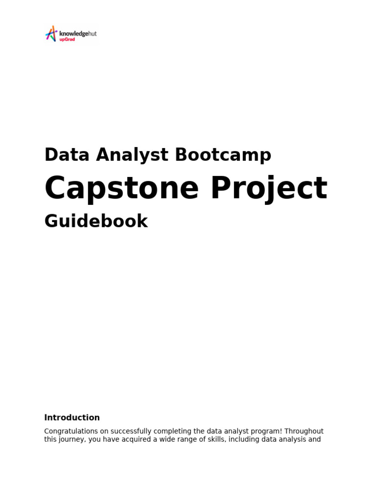 Guide - Data Analyst Capstone Projects | PDF | Data Analysis | Data