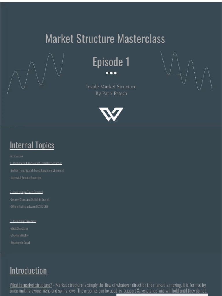 PDF Market Structure Masterclass Inside Market Structure Compress | PDF | Market Trend | Market ...