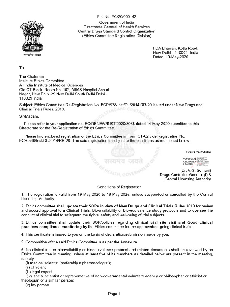 DCGI CT-02 FORM | PDF | Institutional Review Board | Clinical Trial