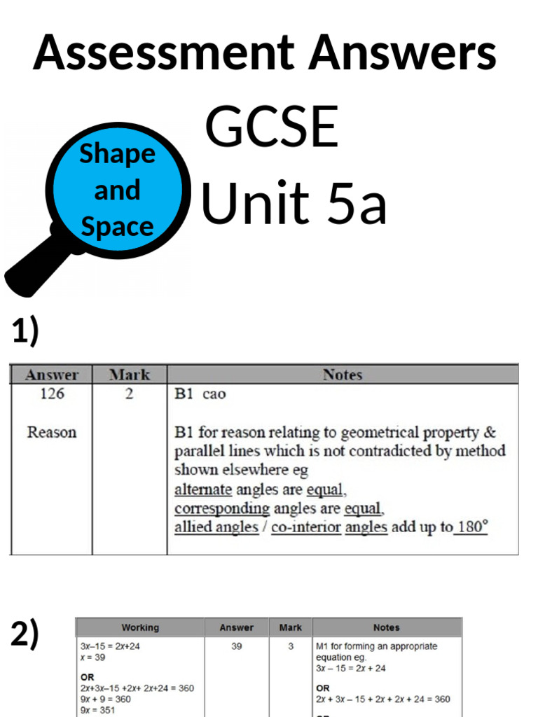 GCSE Shape & Space Answers | PDF