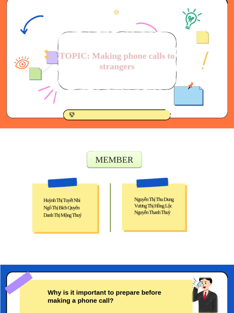 TOPIC: Making Phone Calls To Strangers | PDF