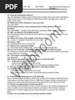 Class 8 Civics Chapter 3 PARLIAMENT AND THE MAKING OF LAWS | PDF ...